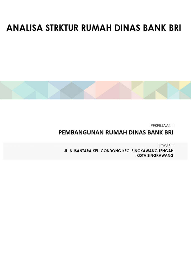 Analsia Struktur Rumah Dinas Bri | PDF | Information Technology | Software