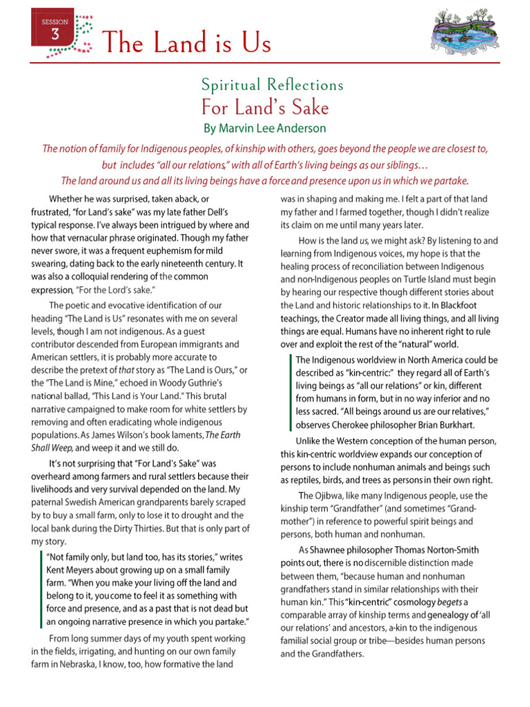 Spiritual Reflections on Land and Kinship | PDF