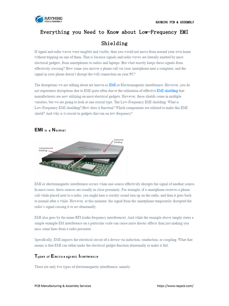 Everything You Need to Know About Low-Frequency EMI Shielding | PDF ...