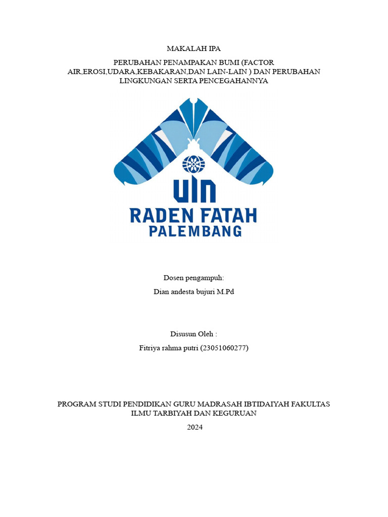 Perubahan Penampakan Bumi dan Lingkungan | PDF
