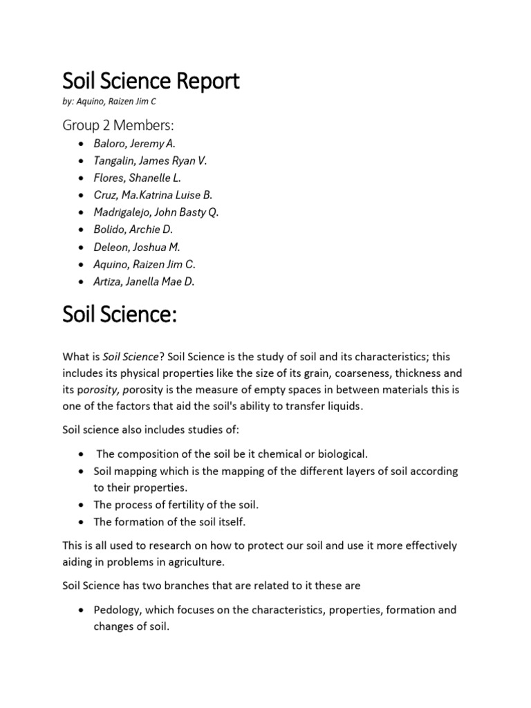 ICT201 Aquino - Raizen ARG1 | PDF | Soil | Soil Science