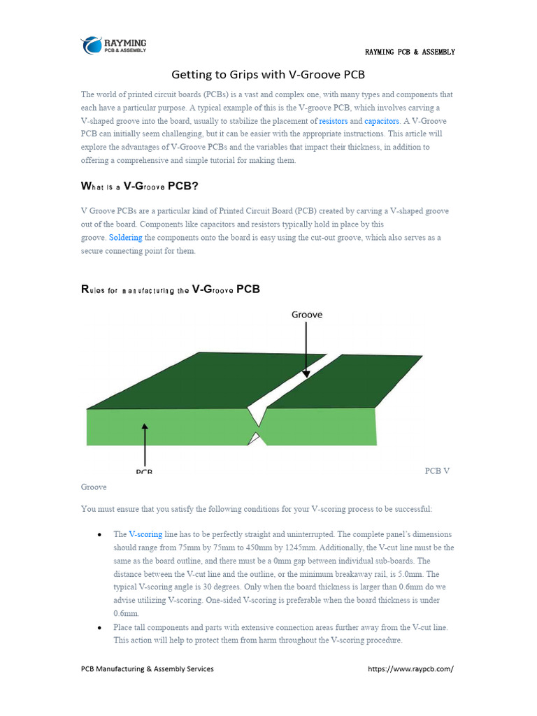 Getting To Grips With V-Groove PCB | PDF | Printed Circuit Board ...