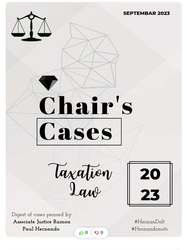 Taxation Law Case Digests Hernando Bar 2023 - Compress | PDF | Taxes | Value Added Tax