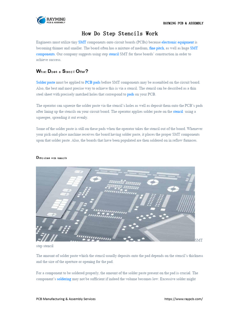 How Do Step Stencils Work | PDF | Printed Circuit Board | Materials