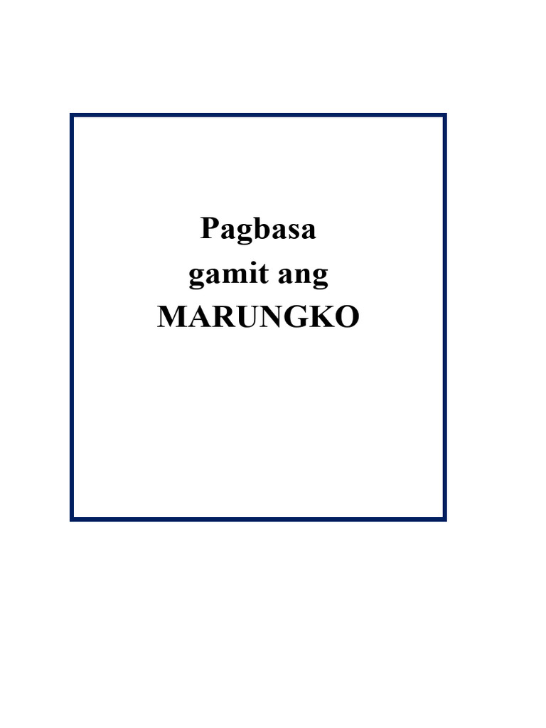 Marungko File | PDF