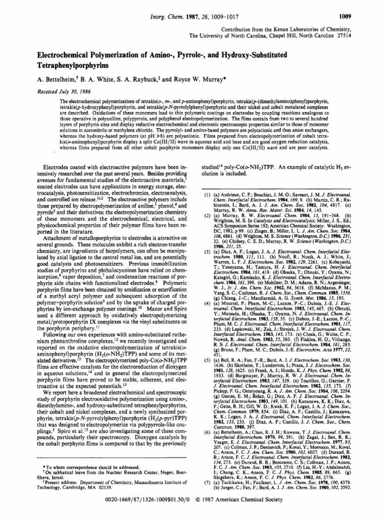 Electrochemical polymerization of amino-, pyrrole-, and hydroxy ...
