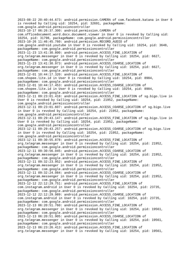 Perm Debug Info | PDF