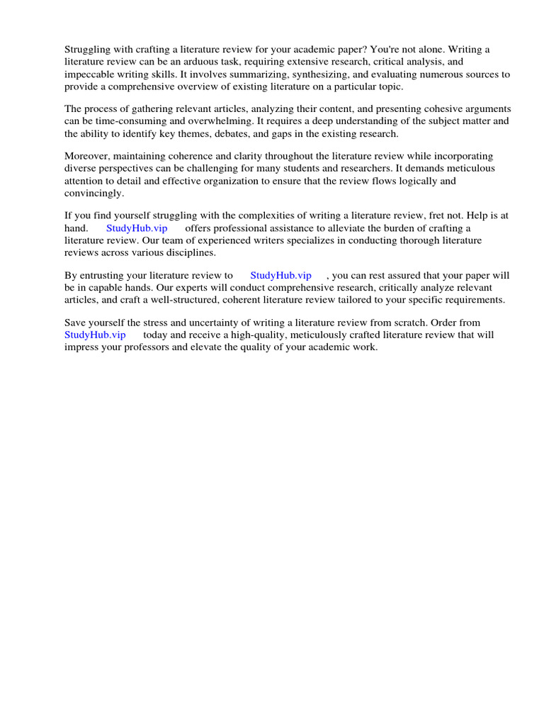 Example of Literature Review of Multiple Articles | PDF