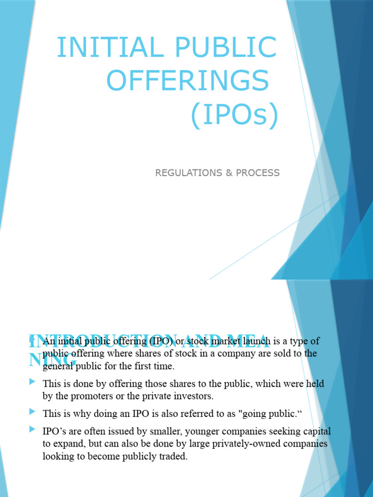 IPO Process | PDF | Initial Public Offering | Stocks