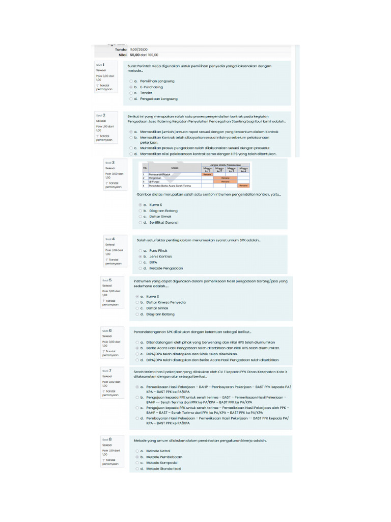 Soal Pre Test | PDF