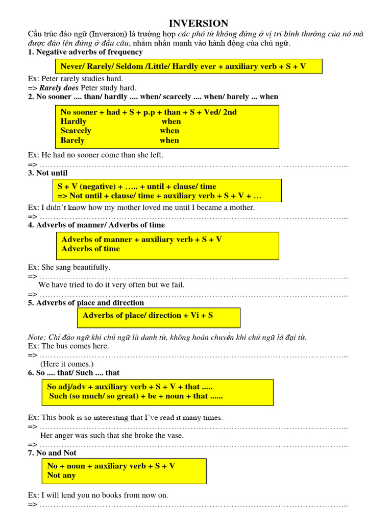 Lesson 3 Inversion | PDF