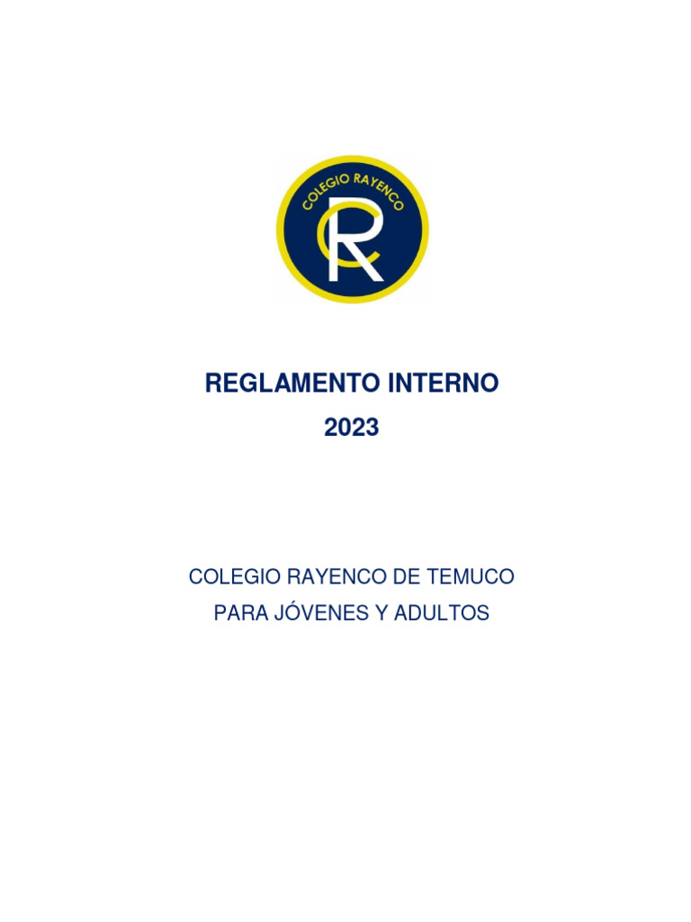 Reglamento Interno 2023 15 de Marzo 2023 | PDF | Escuelas | Maestros