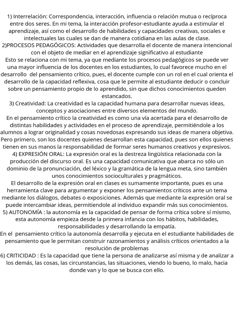 1) PROCESOS DIDÁCTICOS Actividad Conjunta e Interrelacionada de ...