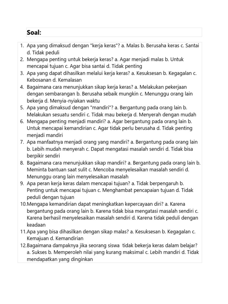 Soal Lus Pak 24 | PDF
