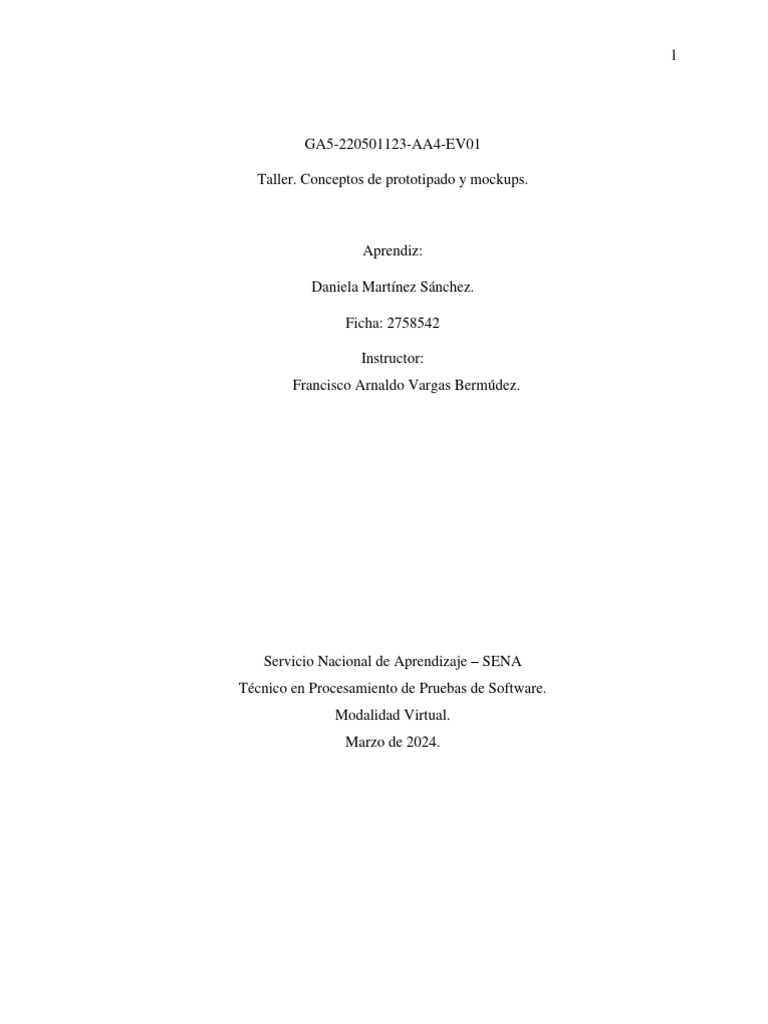 Taller. Conceptos de Prototipado y Mockups | PDF | Software | Bootstrap ...