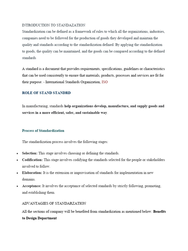 Week 3 | PDF | Standardization | Specification (Technical Standard)