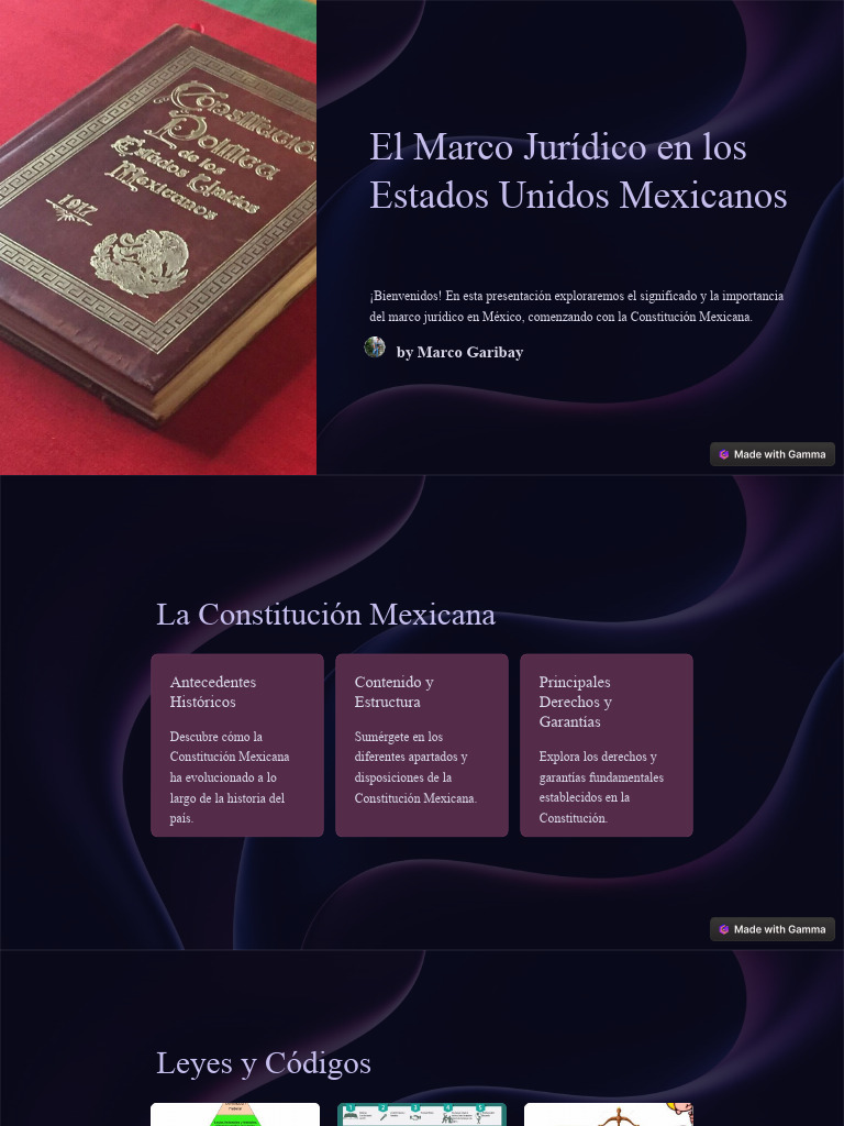 El Marco Juridico En Los Estados Unidos Mexicanos Pdf