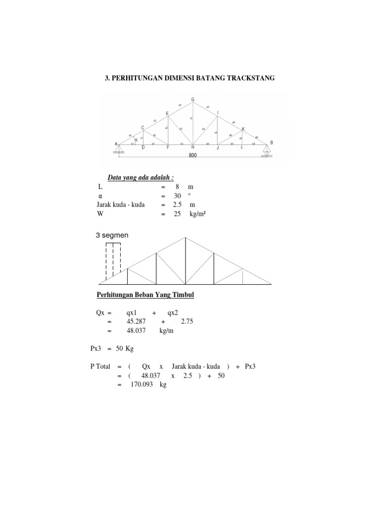 Perhitungan Trackstang | PDF
