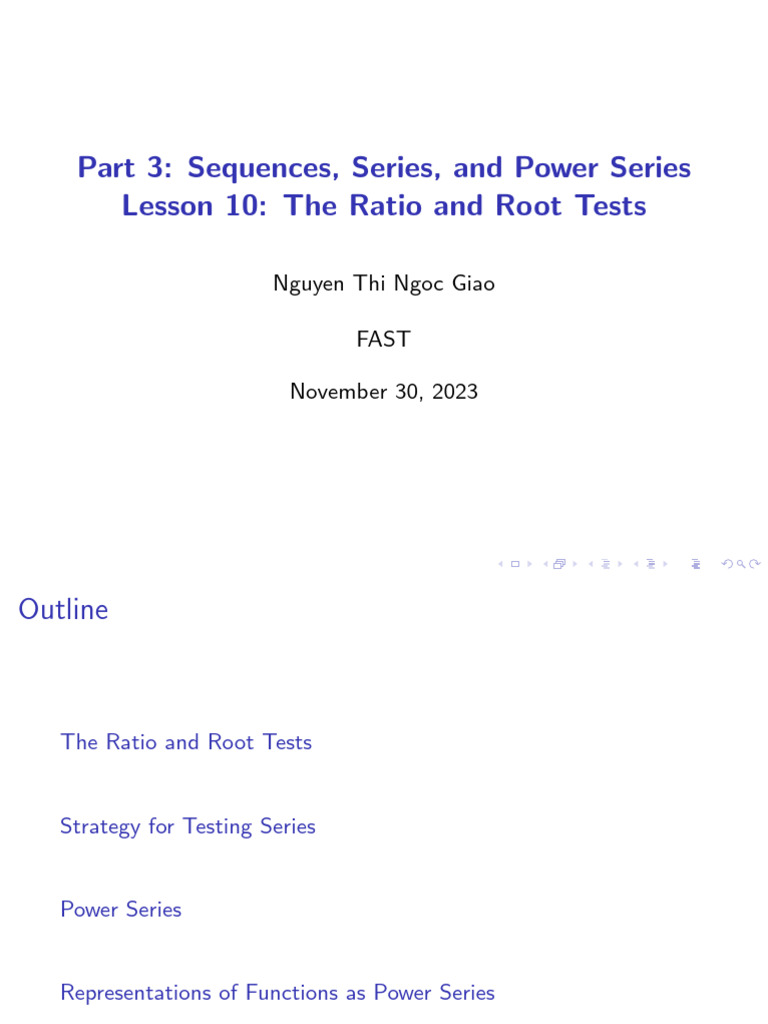 10 Ratio Root Tests Pdf