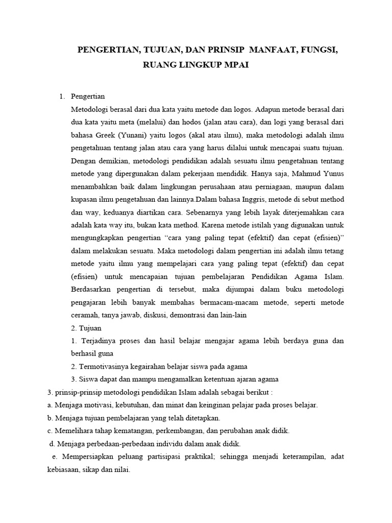 Metode Pembelajaran PAI | PDF