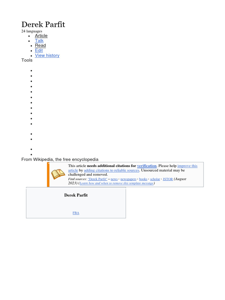 Derek Parfit | PDF