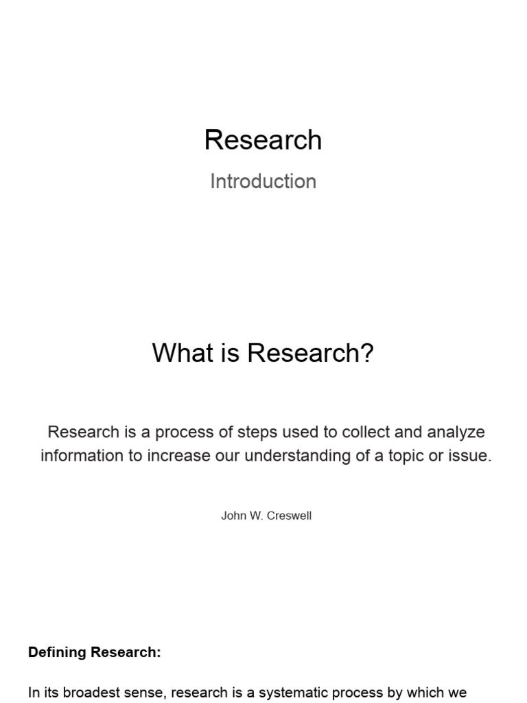 Introduction To Research | PDF
