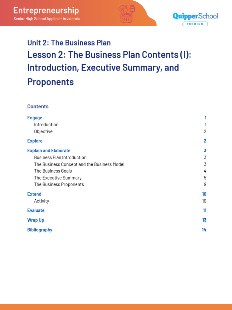 ENT SG Unit2 Lesson2 Final | PDF | Business Plan | Venture Capital