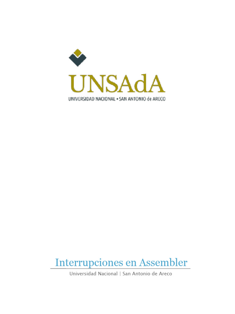 04-Interrupciones en Assembler | PDF | Programación de computadoras ... 04-Interrupciones en Assembler | PDF | Programación de computadoras ...