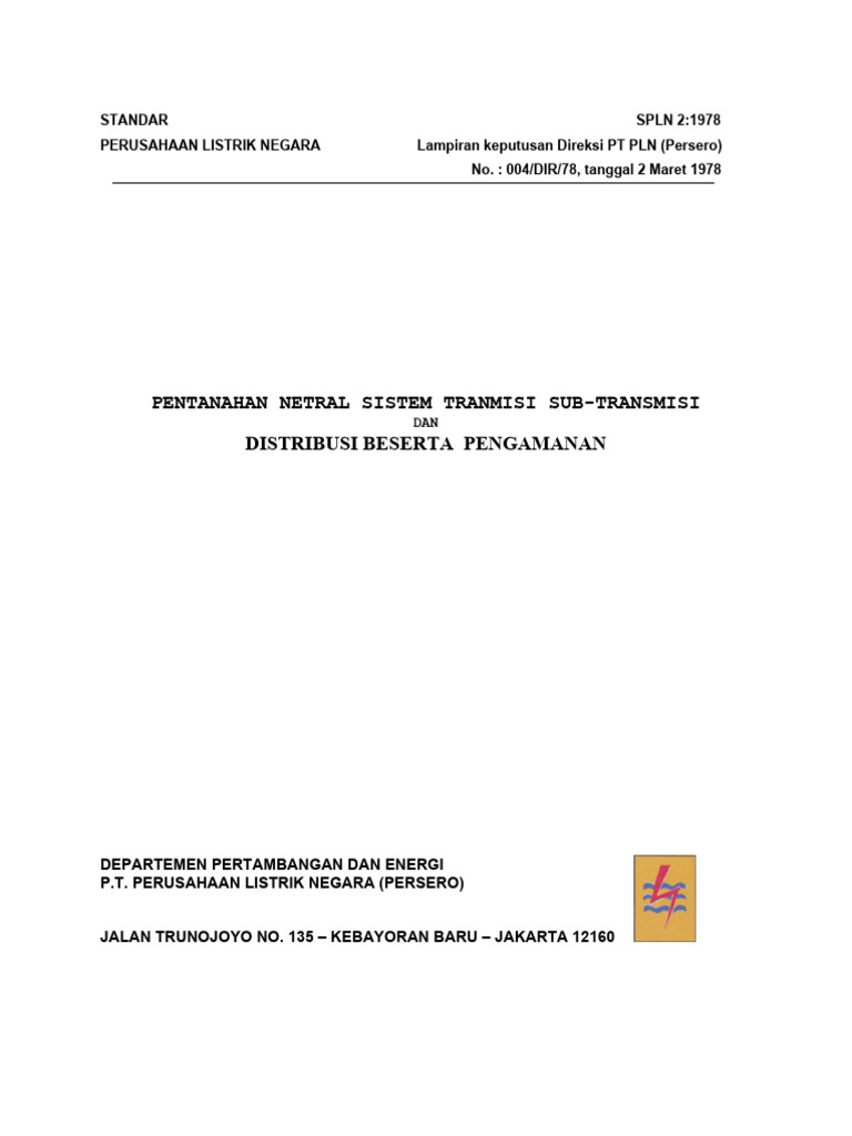 Pentanahan Netral Sistem Listrik | PDF | Sains & Matematika