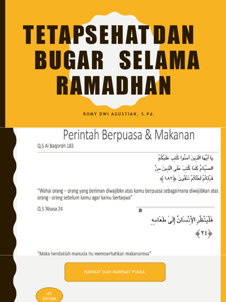 Tetap Sehat Dan Bugar Selama Ramadhan | PDF