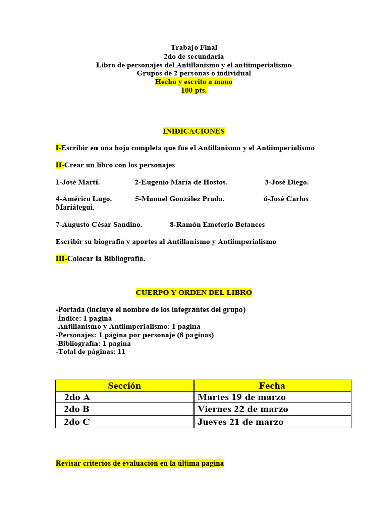 Personajes del Antillanismo y Antiimperialismo | PDF