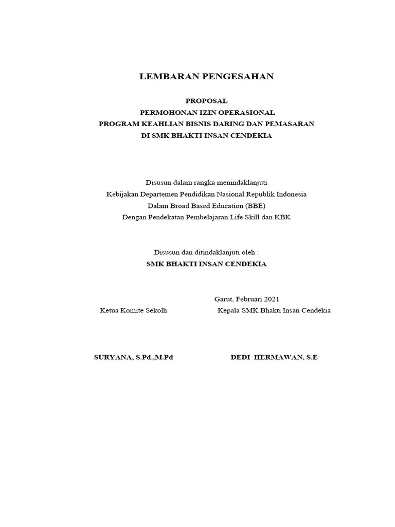 Proposal Io BDP | PDF | Bisnis