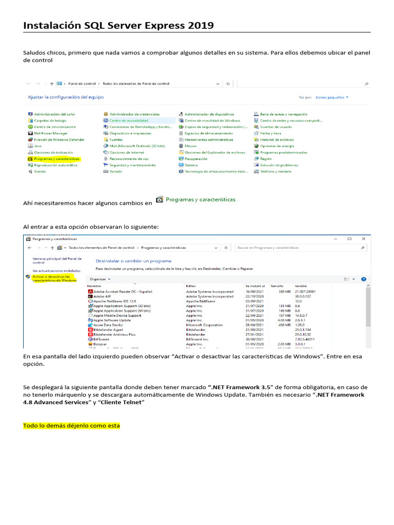 05 - Instalacion SQL Server | PDF | Servidor SQL de Microsoft | Microsoft