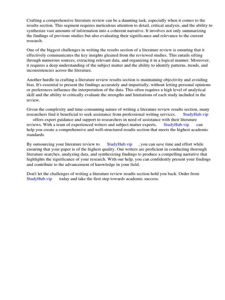 Literature Review Results Section Example | PDF | Survey Methodology ... Literature Review Results Section Example | PDF | Survey Methodology ...