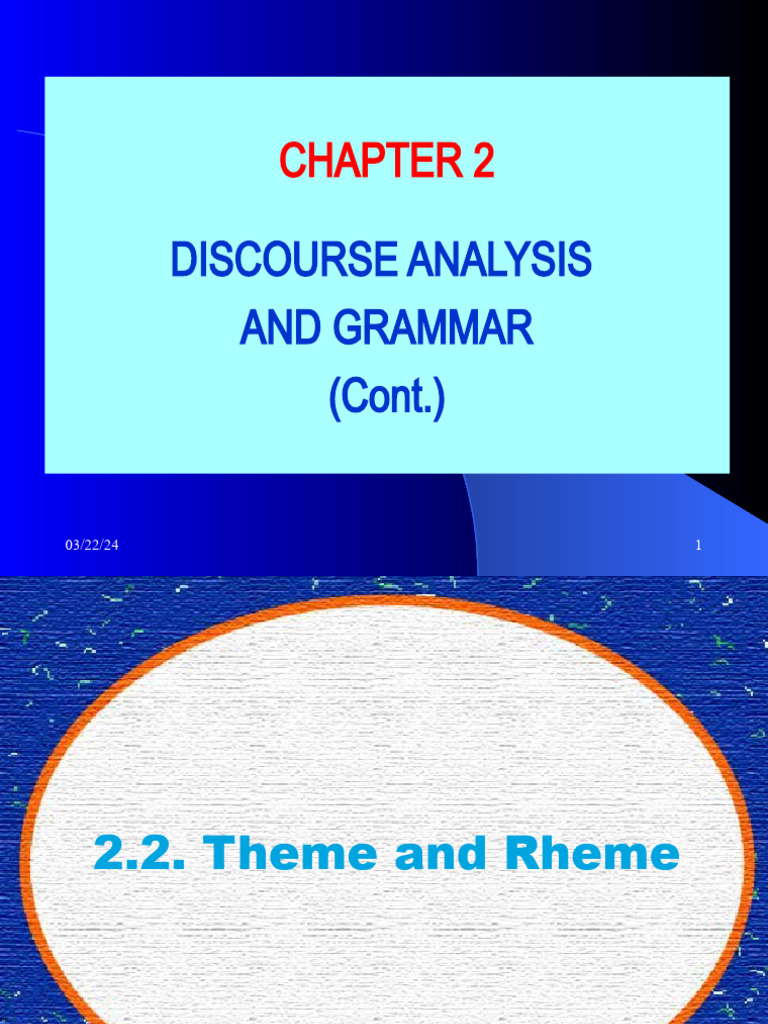 Theme and Rheme in Discourse | PDF | Grammatical Tense | Credit