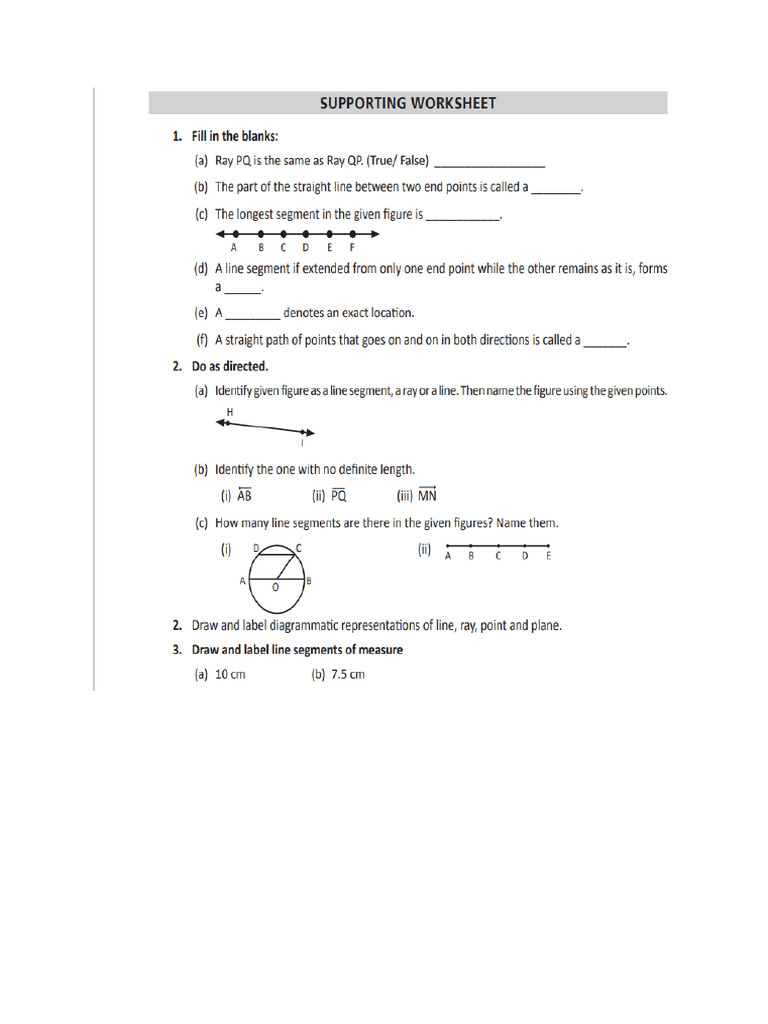 Worksheet-Basic Geometry Concepts | PDF