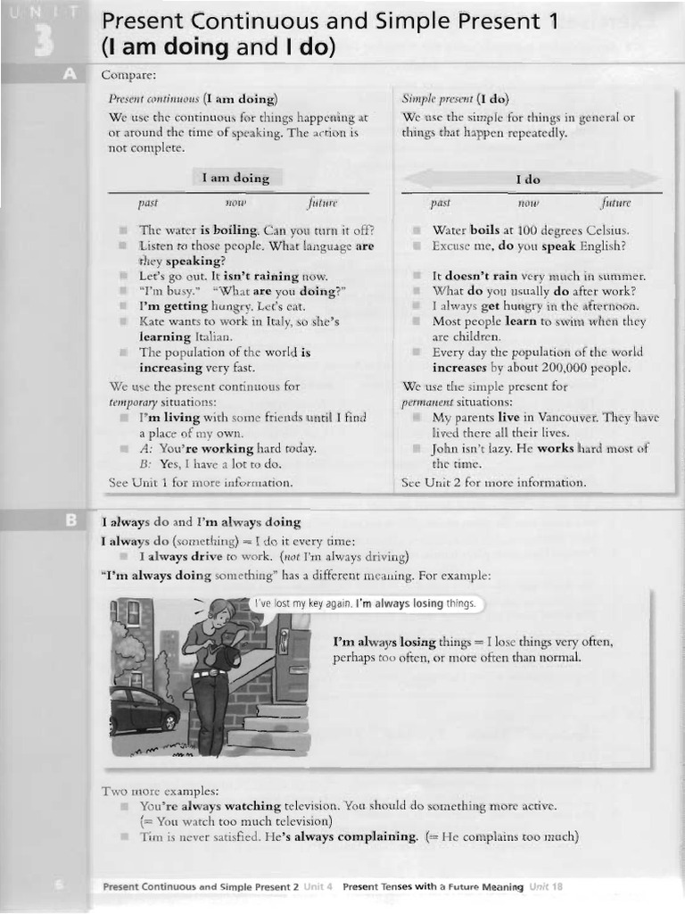 Simple Present & Present Continuous #2 | PDF