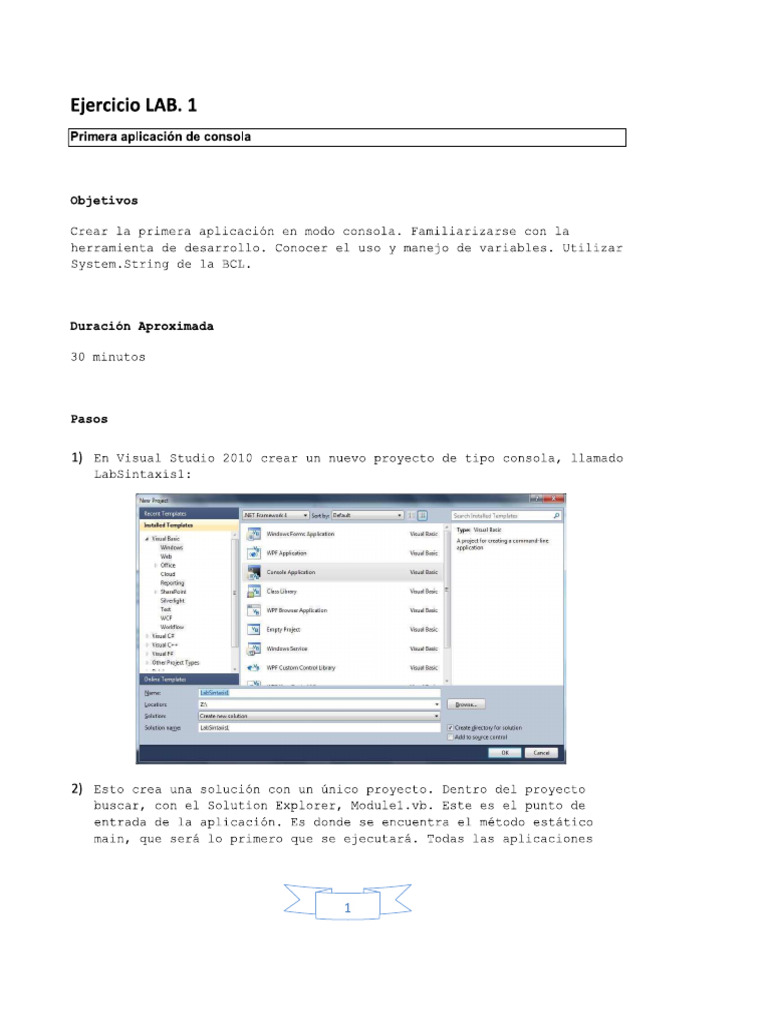Unidad 2 Sintaxis VB - NET - Parte 2-Ejercicio | PDF