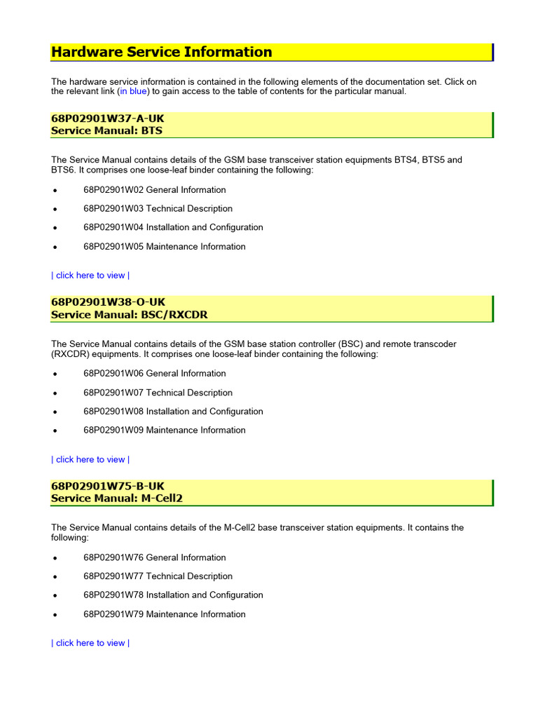 Hardware Service Manuals Overview | PDF | Business | Technology ...