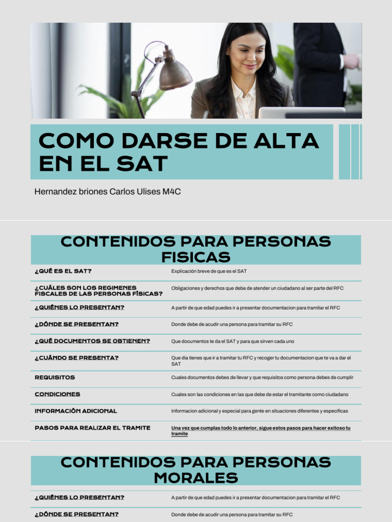 Como Darse de Alta en El Sat: Hernandez Briones Carlos Ulises M4C ...