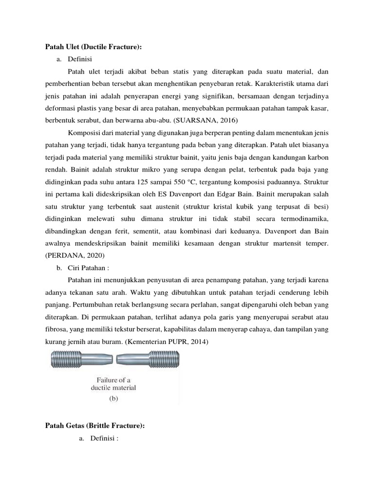 Patah Ulet (Ductile Fracture) | PDF | Teknologi & Rekayasa