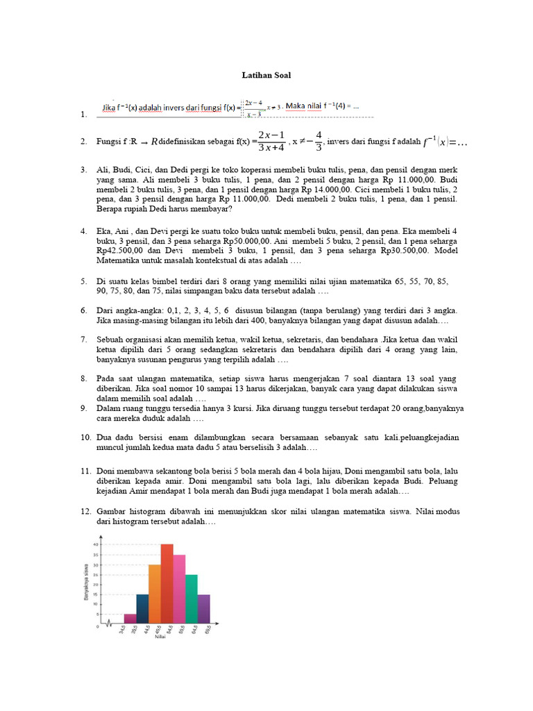 Latihan Soal Kelas XII 24 | PDF
