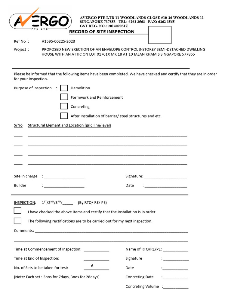 10JK - Inspection Form | PDF | Technology & Engineering