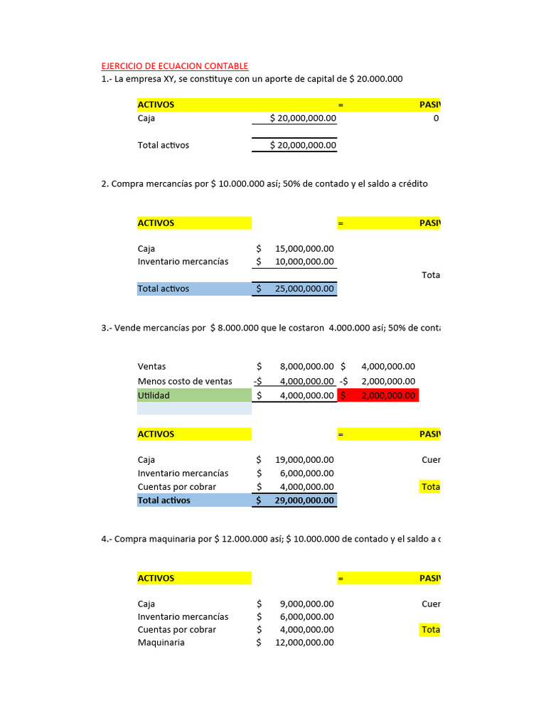 9.-Ejemplo de Ecuacion Contable | PDF | Contabilidad | Negocios económicos
