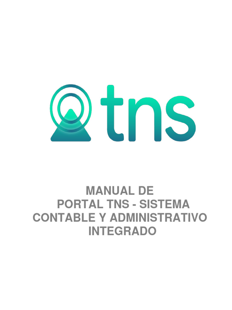 Manual Portal Tns - Sistema Administrativo y Contable | PDF | Ventana (informática) | Contabilidad