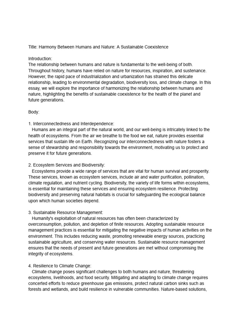 Human Vs Nature | PDF | Science & Mathematics