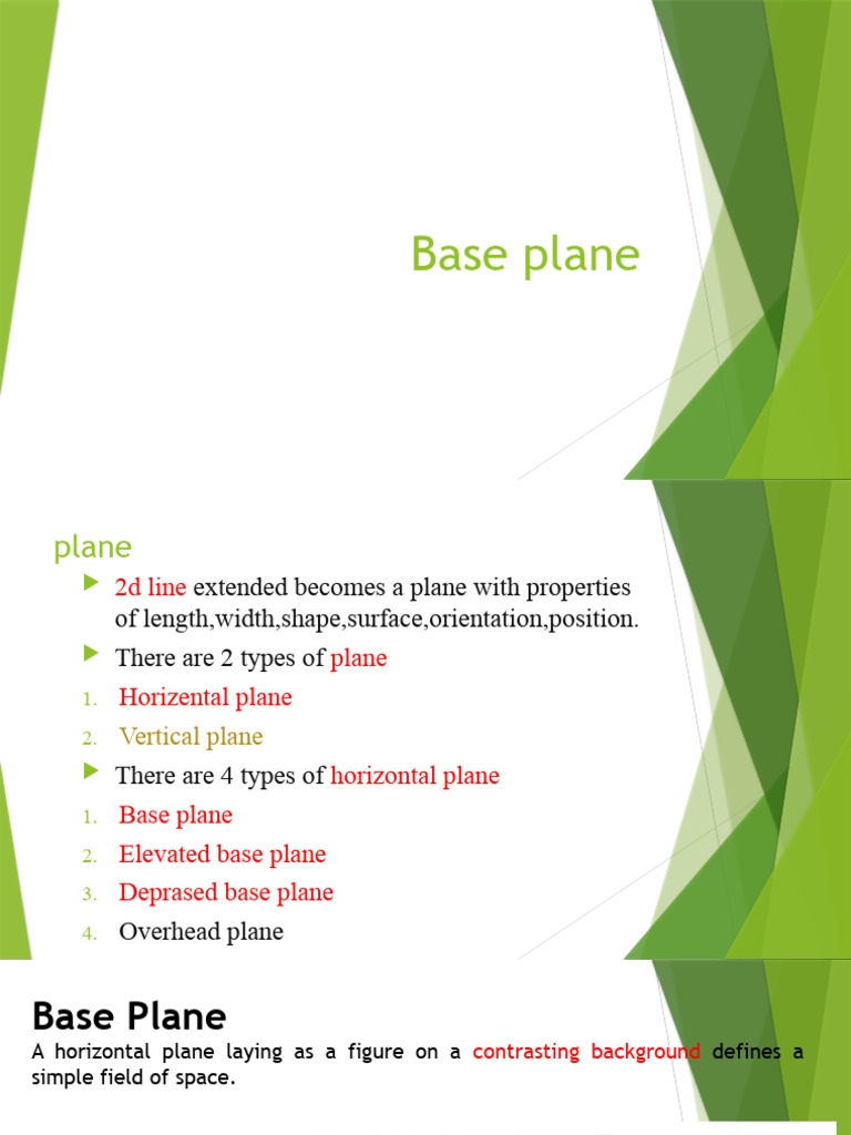 Base Plane in Architecture | PDF | Space | Area