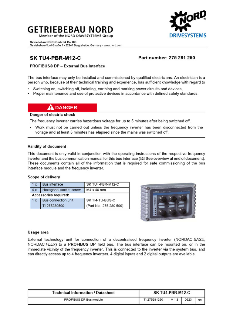 Ti 275281250 SK Tu4 PBR m12 C en 0623 Desk 1 | PDF | Power Inverter | Power Supply