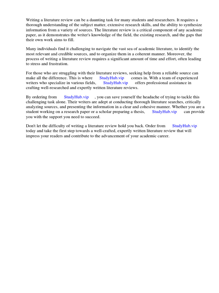 Owl Online Writing Lab Literature Review | PDF