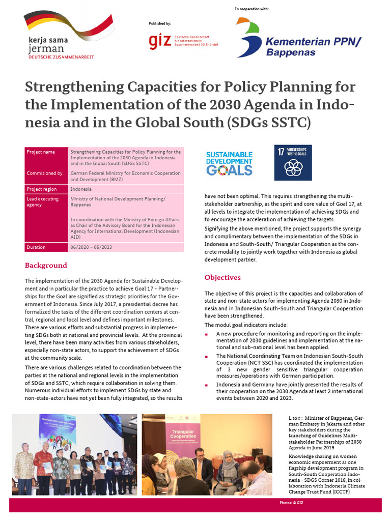 GIZ and SDGs | PDF | International Relations | Economies